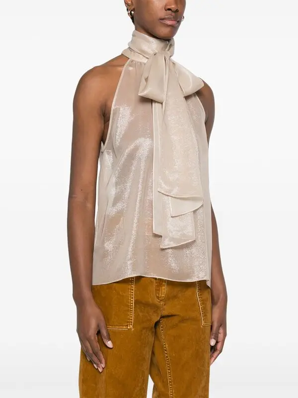 TOM FORD Pussy-bow Sleeveless Blouse