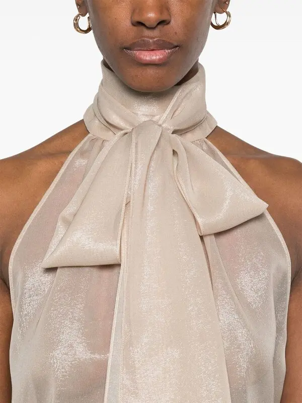 TOM FORD Pussy-bow Sleeveless Blouse
