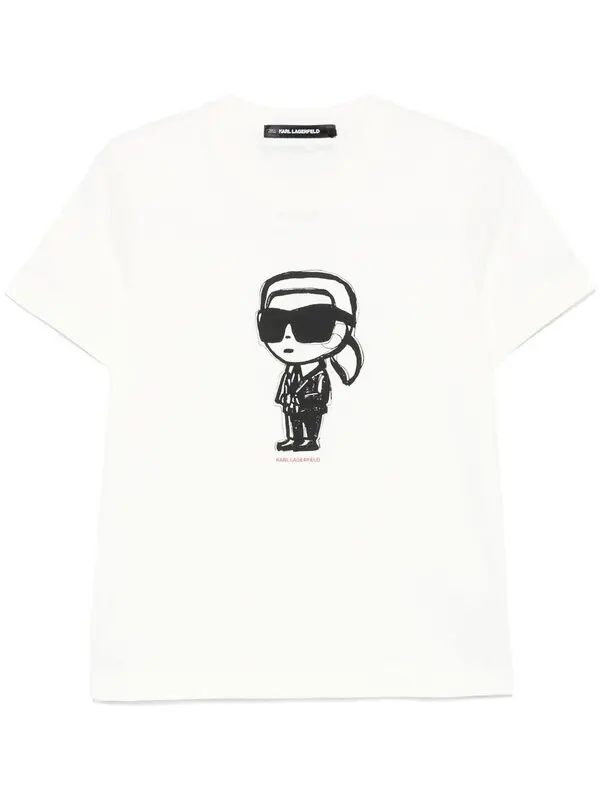 Karl Lagerfeld Ikon Sketch T-shirt - White
