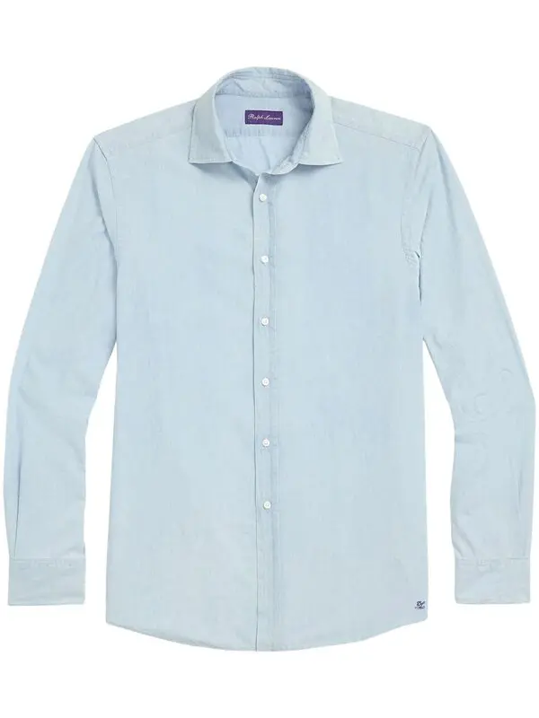 Ralph Lauren Purple Label Logo-embroidered Shirt - Blue