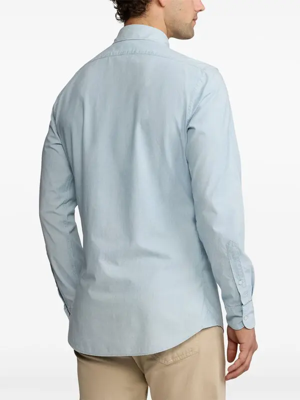 Ralph Lauren Purple Label Logo-embroidered Shirt - Blue