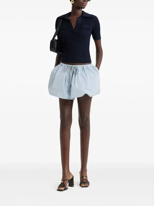PATOU Ribbed Knit Polo Top