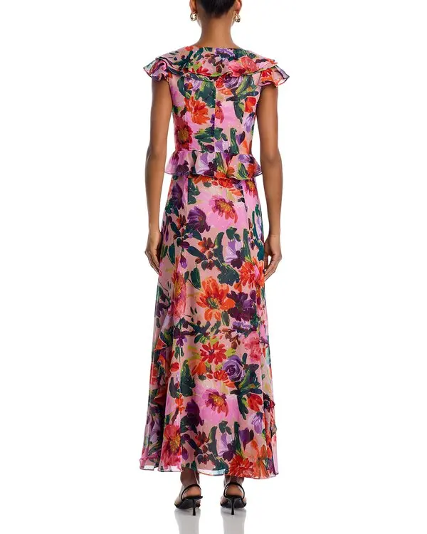 Aqua Flutter Sleeve Maxi Dress Exclusive