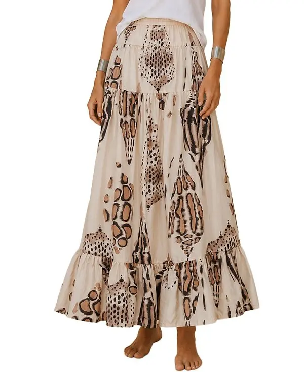 Calypso St. Barth Lourdes Silk Skirt - Ikat Shells
