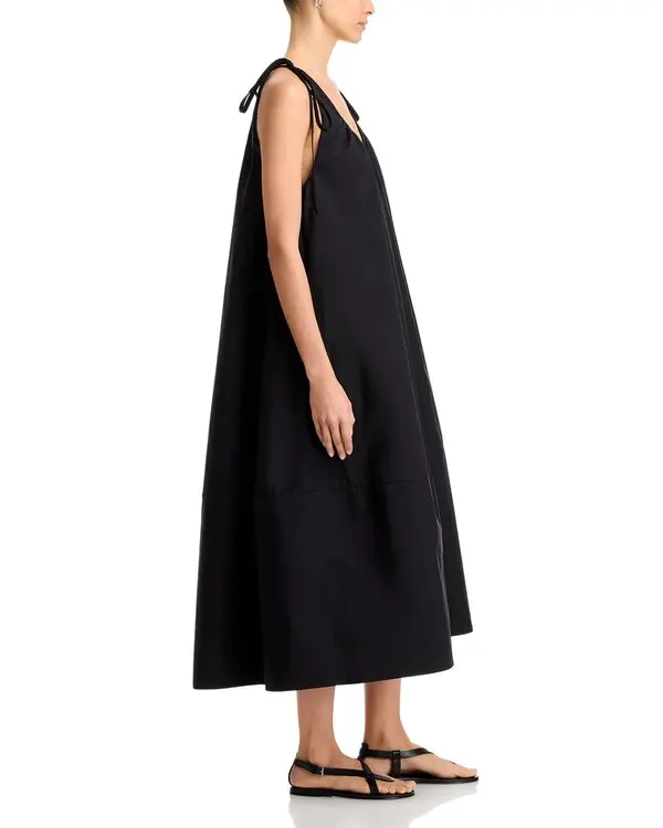 Co Gathered Midi Dress - Black