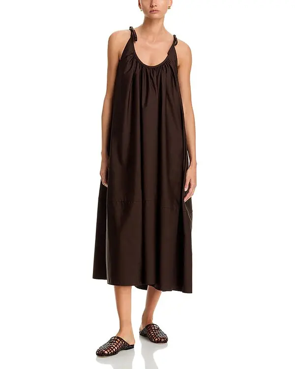 Co Gathered Midi Dress - Chocolate