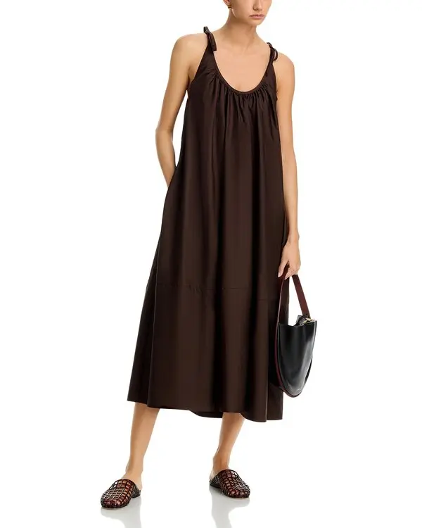 Co Gathered Midi Dress - Chocolate