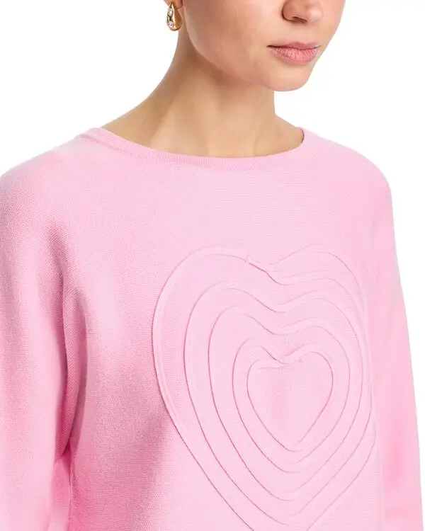 T Tahari Heart Stitch Sweater