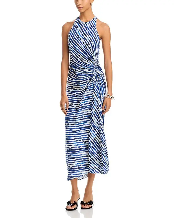 A.L.C. Ruby Printed Midi Dress - Navy Stripe