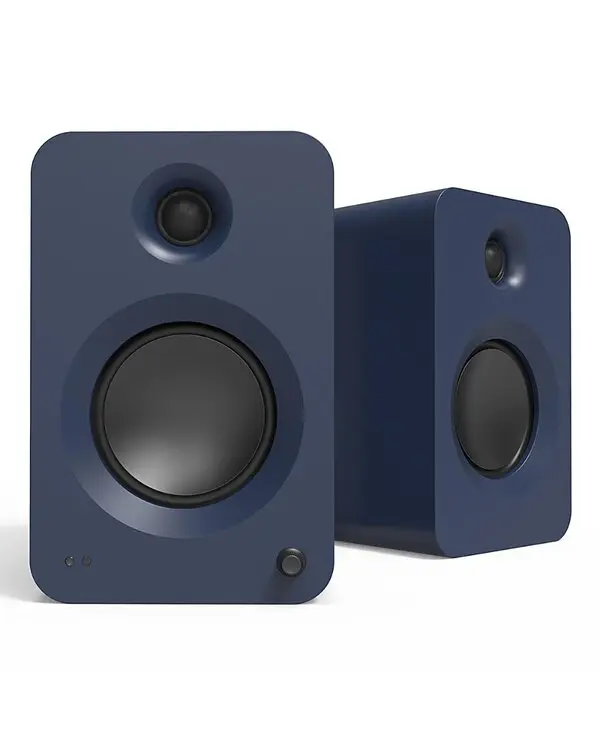 KANTO Ren Powered Bluetooth Bookshelf Speakers Pair - Dark Blue