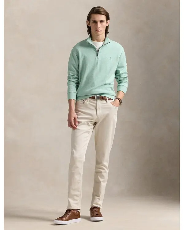 Polo Ralph Lauren Luxury Double Knit Jacquard Quarter Zip Pullover