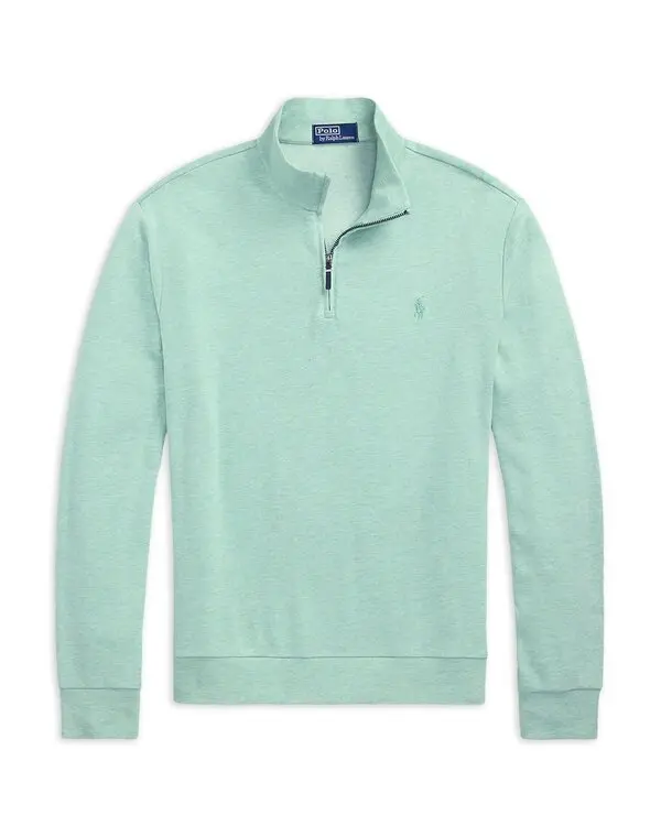 Polo Ralph Lauren Luxury Double Knit Jacquard Quarter Zip Pullover