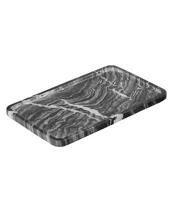 GAURI KOHLI Frontier Marble Tray - Shades Of Black And Gray