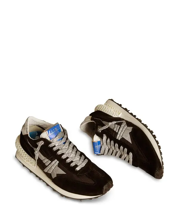 GOLDEN GOOSE Running Marathon Star Sneakers - Black / Silver