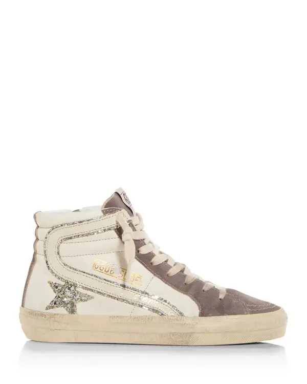 GOLDEN GOOSE Slide High-top Sneakers - Whitecinde