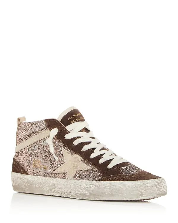 GOLDEN GOOSE Mid Star Embellished Mid-top Sneakers - Cinderbrow