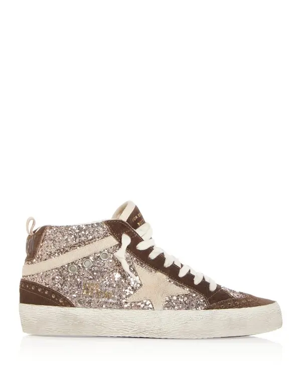 GOLDEN GOOSE Mid Star Embellished Mid-top Sneakers - Cinderbrow