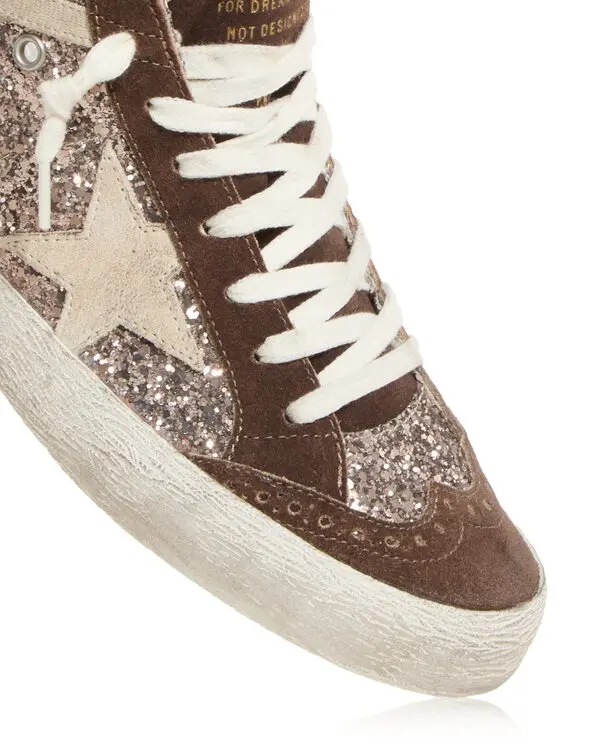 GOLDEN GOOSE Mid Star Embellished Mid-top Sneakers - Cinderbrow