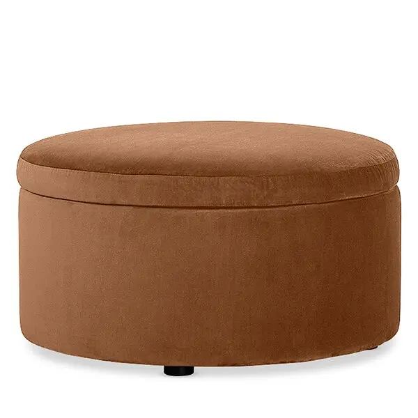Bloomingdale'S Alta Medium Round Storage Ottoman, In Fabric - Amici Ginger