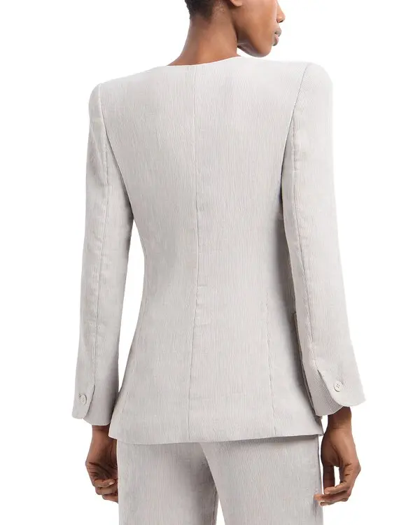 Emporio Armani Fluid Cannette Ribbed Blazer
