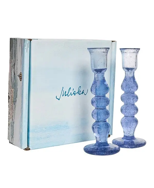 JULISKA Provence 7 Candlestick, Set Of 2 - Blue