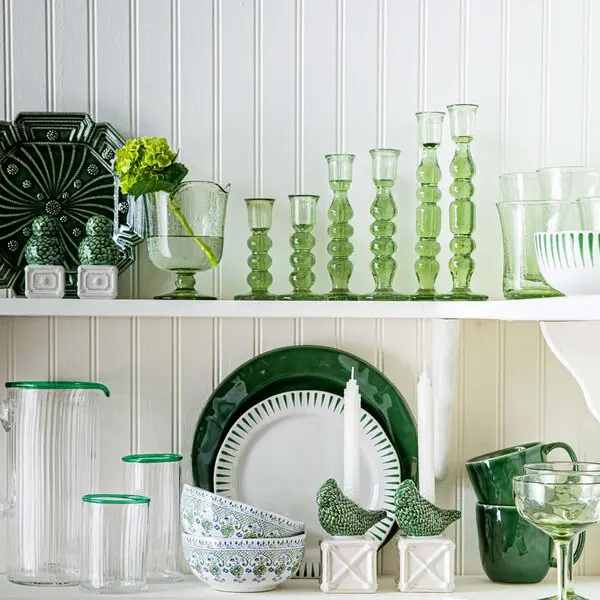 JULISKA Provence 5.5 Hurricane Vase - Basil