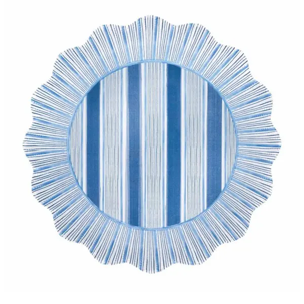 JULISKA Cabana Stripe Melamine Dinner Plate, Set Of 4 - Assorted