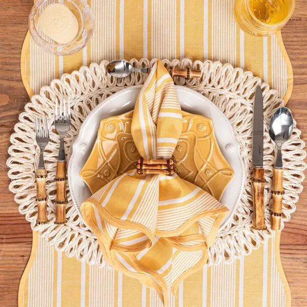 JULISKA Straw Loop Oval Placemat - Whitewash