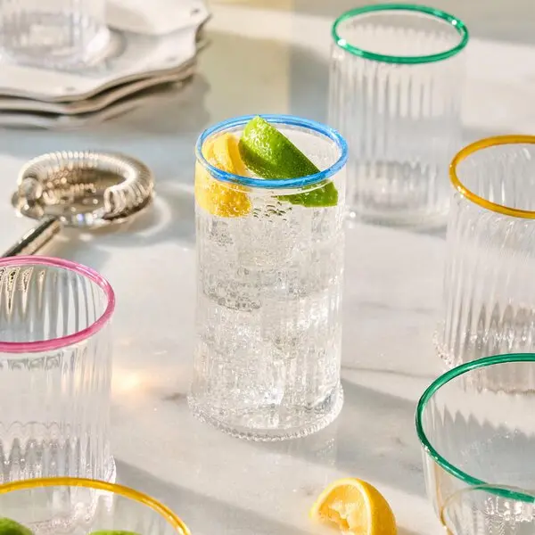 JULISKA Nell Highball Glass, Watercress - Blue