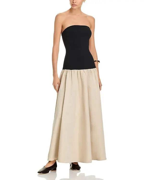 contrast drop waist dress Kendall Drop-Waist Contrast Knit Dress Black / M