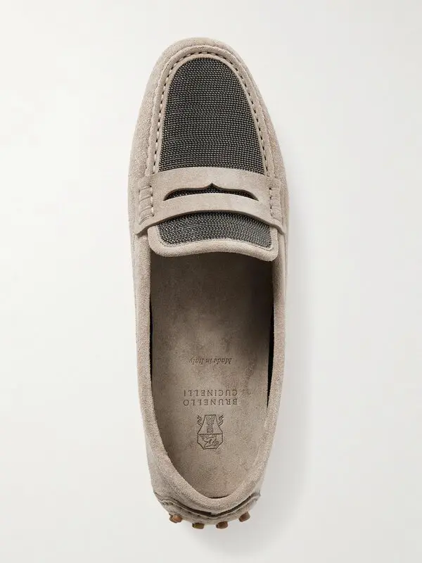 Brunello Cucinelli Bead-embellished Loafers
