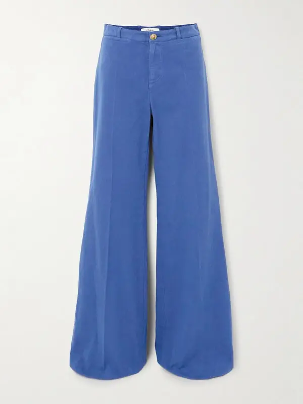 Chloé Cotton-canvas Flared Trousers