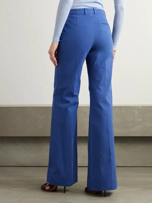 Chloé Cotton-canvas Flared Trousers