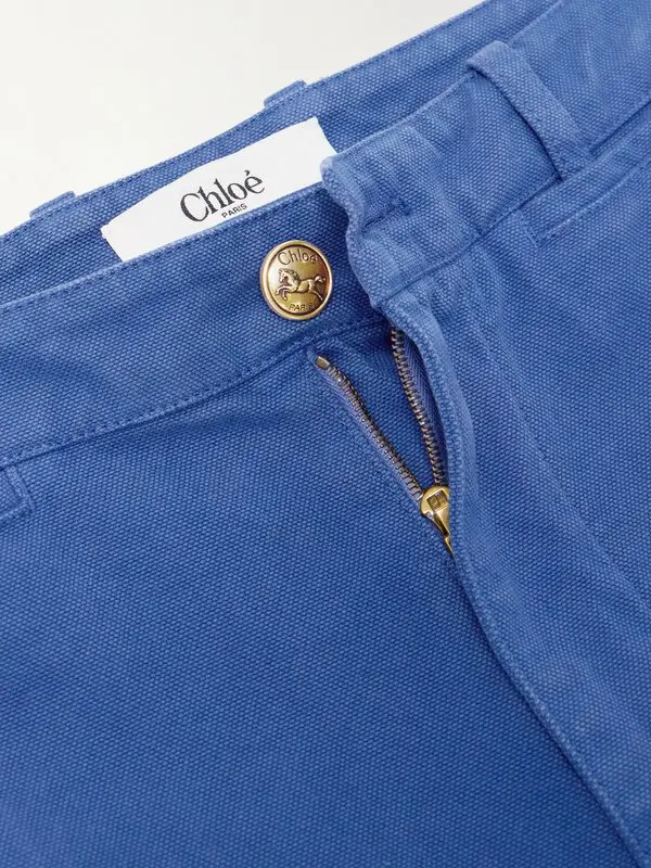 Chloé Cotton-canvas Flared Trousers