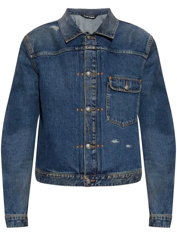 Palm Angels Denim Trucker Jacket - Blue