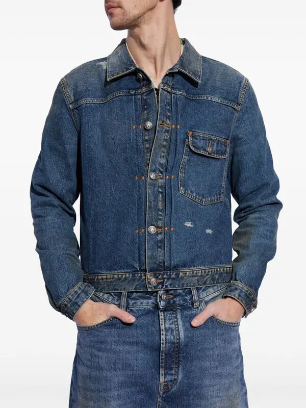 Palm Angels Denim Trucker Jacket - Blue