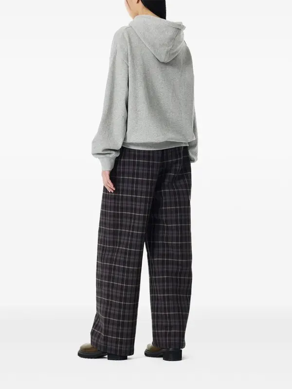 STUDIO TOMBOY Tartan Check Wide-leg Trousers