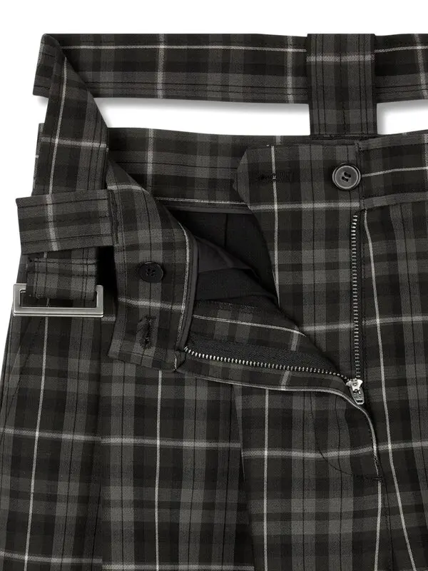 STUDIO TOMBOY Tartan Check Belted Trousers