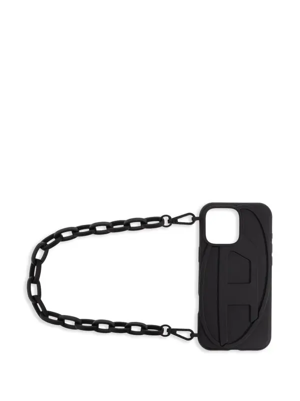 SALE❗️diesel Oval D Chain Case For IP16 Diesel Oval D Chain Iphone 16 Pro Max Phone Case - Black