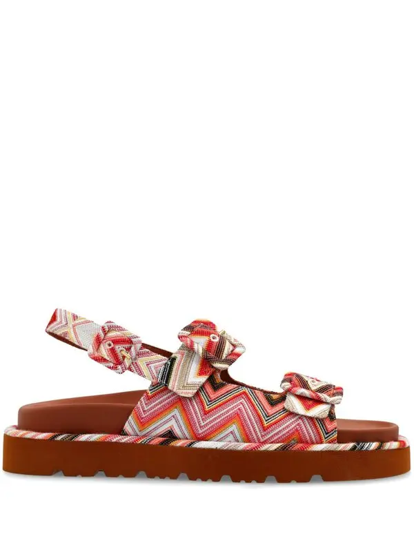 Missoni Patterned Sandals - Red