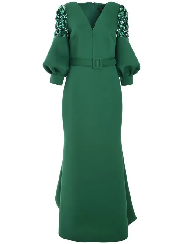 Badgley Mischka Bead-embellished Gown