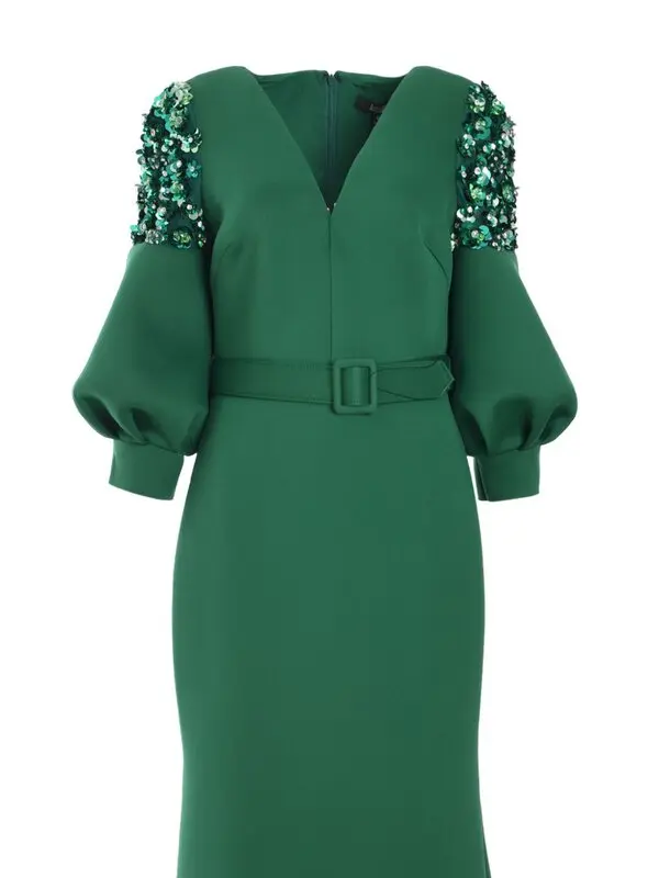 Badgley Mischka Bead-embellished Gown