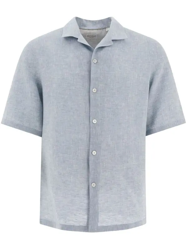 Brunello Cucinelli Linen Shirt - Blue