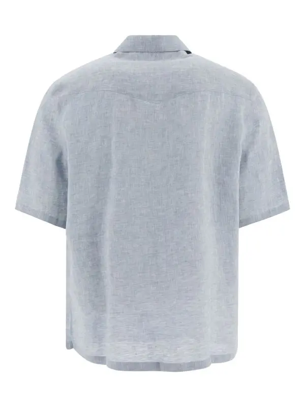 Brunello Cucinelli Linen Shirt - Blue