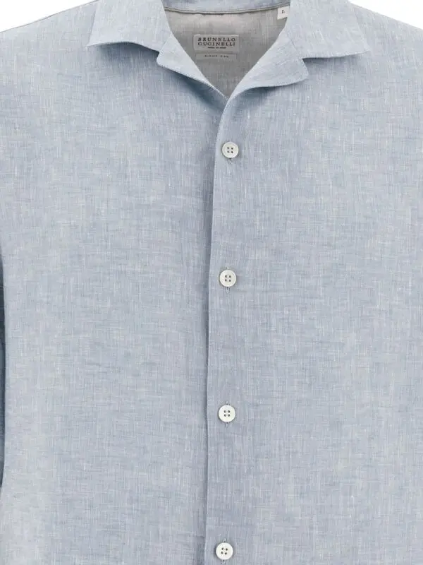 Brunello Cucinelli Linen Shirt - Blue