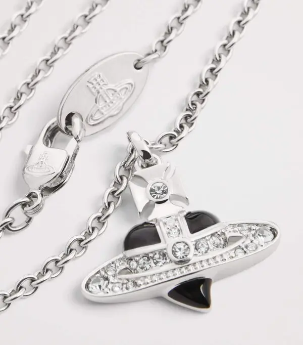 VIVIENNE WESTWOOD Diamante Heart Necklace