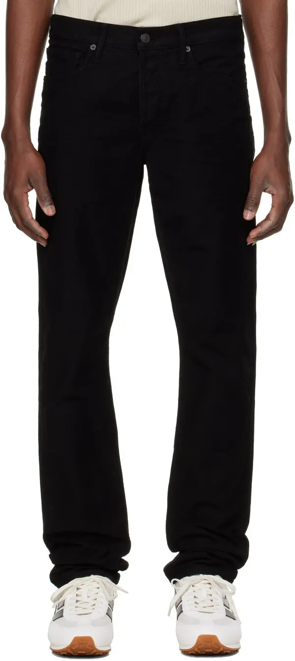 Tom Ford Moleskin Slim Fit Jeans Black Editorialist
