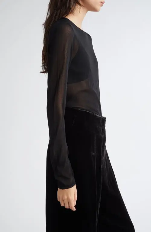 GOLDEN GOOSE Journey Sheer Knit Top