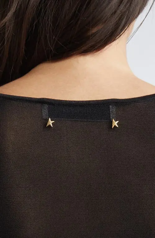 GOLDEN GOOSE Journey Sheer Knit Top