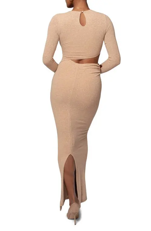 JLUXLABEL Cutout Long Sleeve Maxi Dress